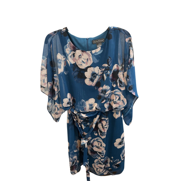Jessica Howard | Tops | Jessica Howard Blue Floral Dress 8p Cocktail ...
